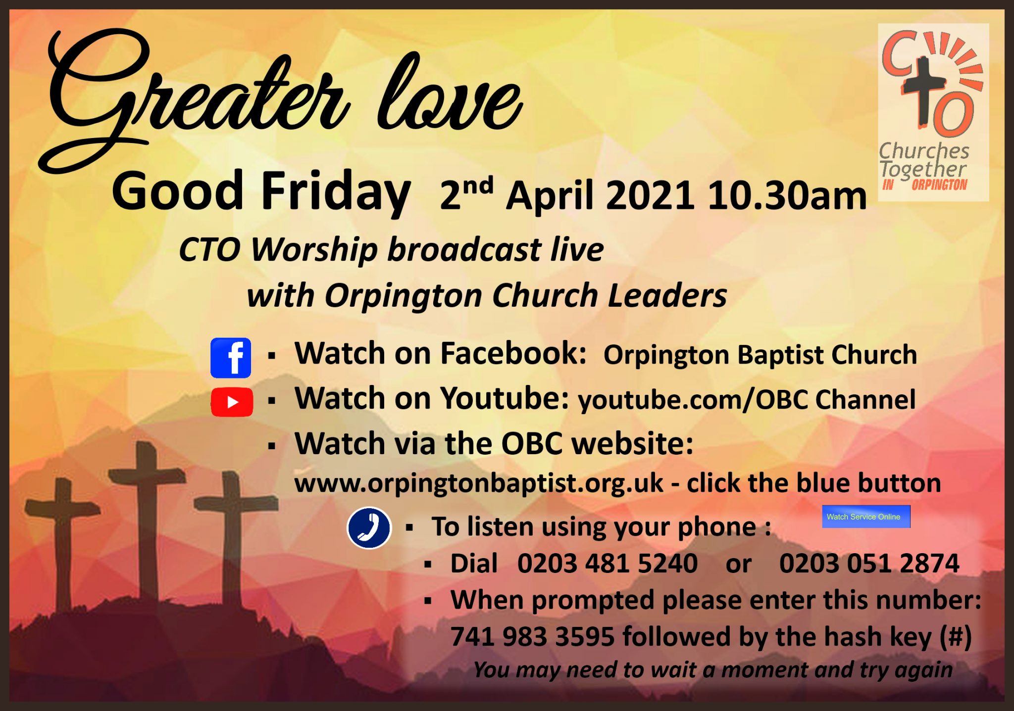 Good Friday Online Meeting – Unity Church Orpington